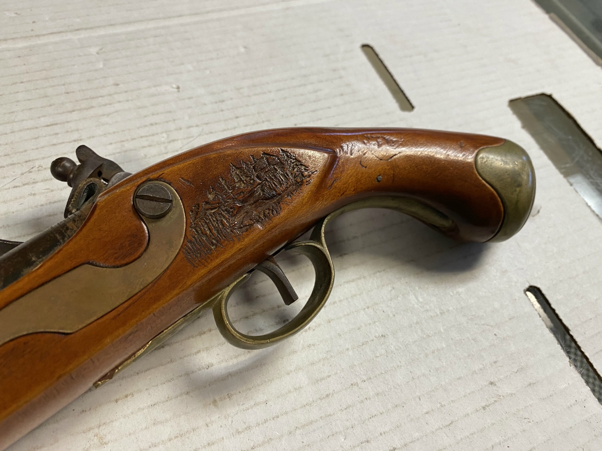 Ultra-Hi Black Powder Flint 69 Caliber Pistol 9 Inch Barrel Brass ...