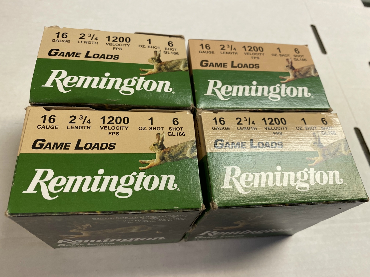 100 Rounds Remington 16 Gauge 6 Shot Game Loads New In Boxes 16 Ga For ...