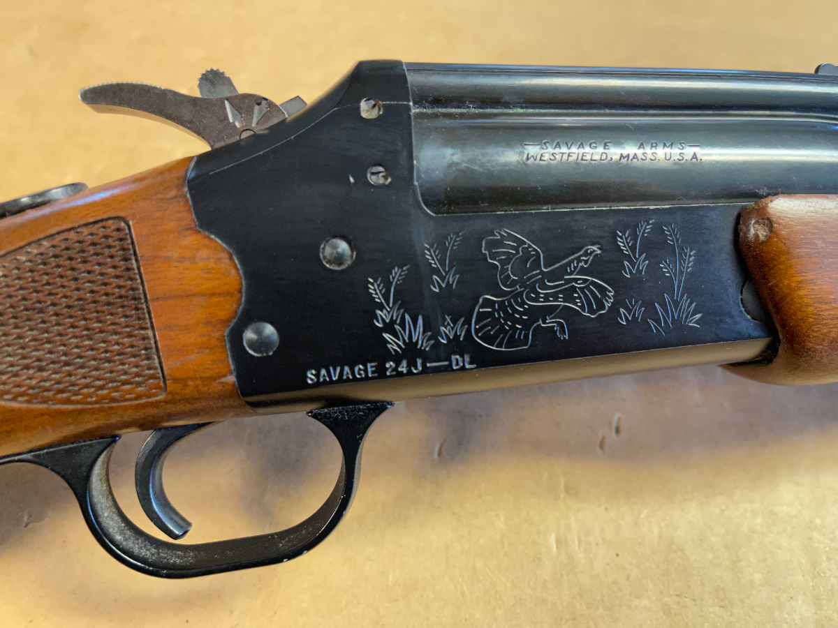 Savage Model 24j-Dl Over Under Rifle/Shotgun Combo 24 Inch Barrels ...