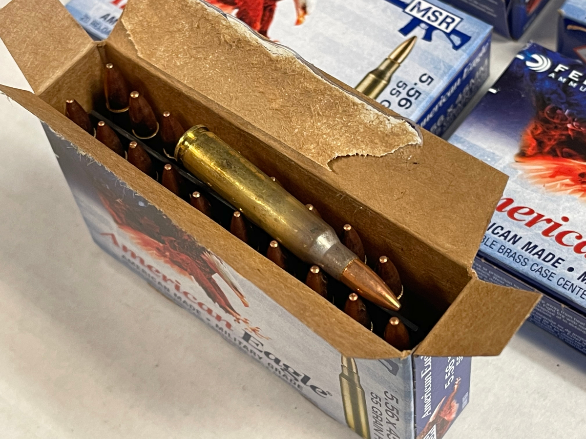 100 Rounds Federal American Eagle Msr Ammunition 5.56x45mm Nato 55 ...