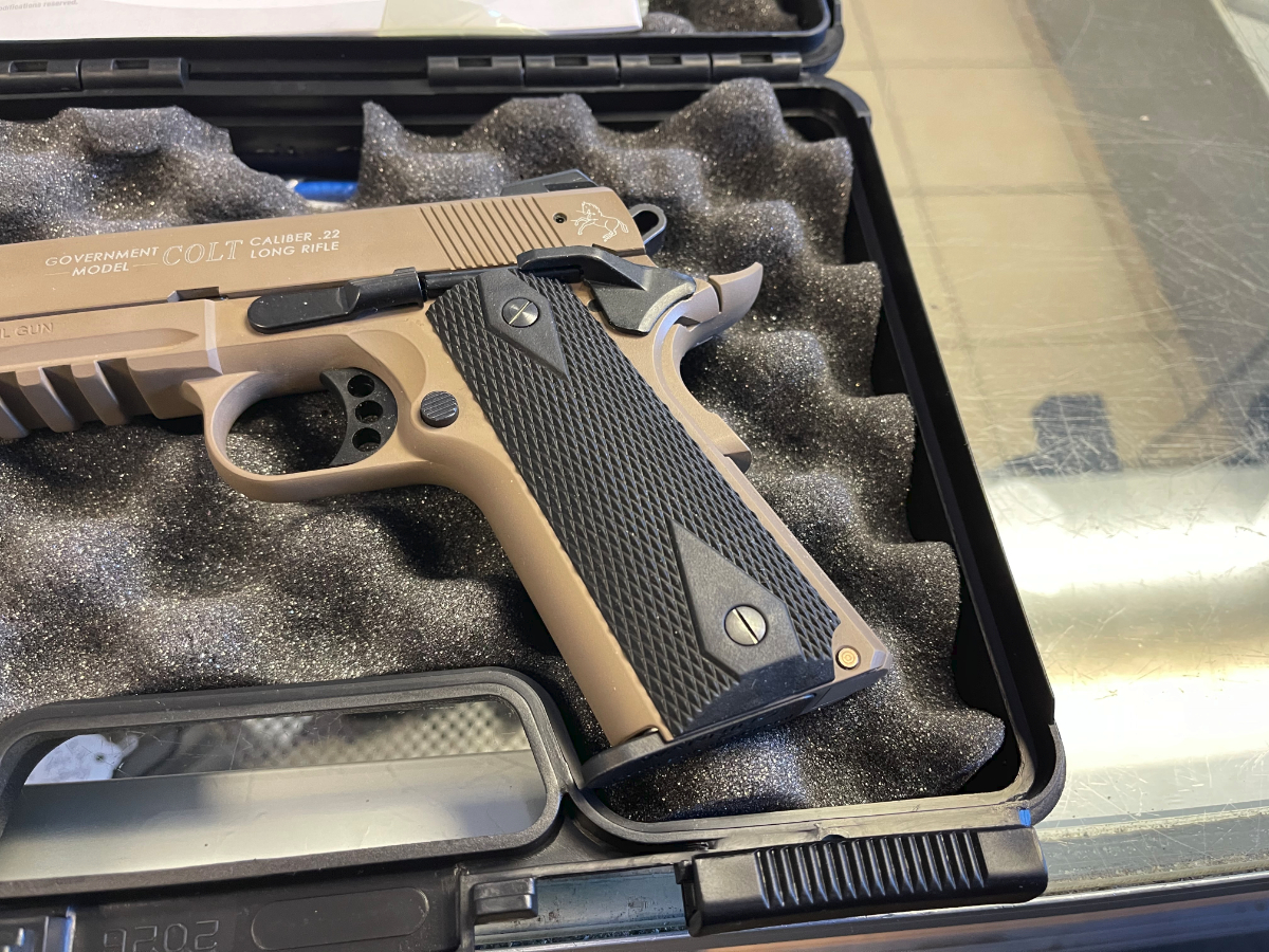 1911 Colt Govt A1 22 Lr 5 Inch Barrel 12+1 Flat Dark Earth Steel Slide ...