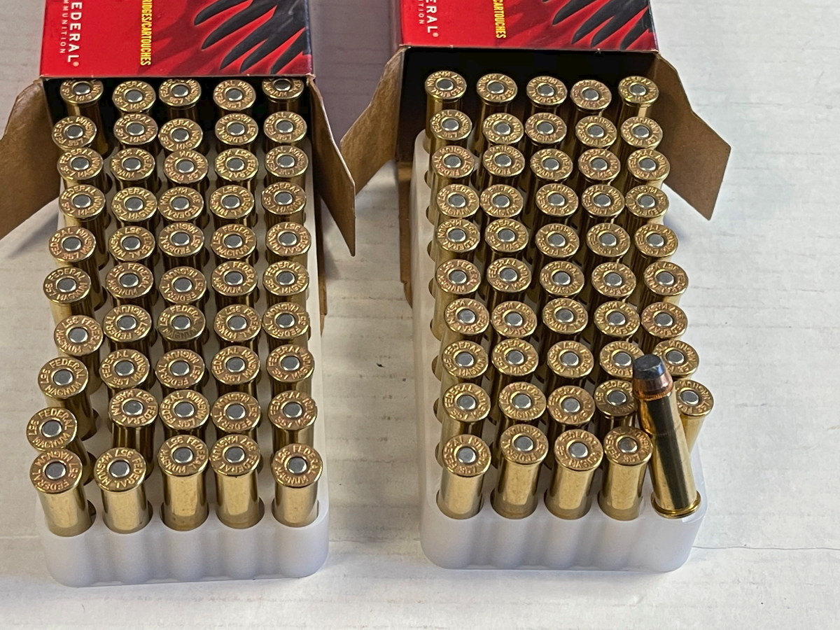 100 Rounds Federal American Eagle 357 Mag 158 Gr Jacketed Soft Point ...