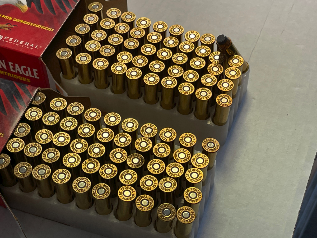 100 Rounds Federal American Eagle 357 Mag 158 Gr Jacketed Soft Point ...