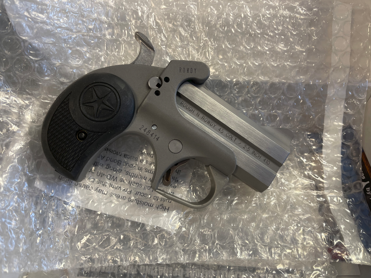 Bond Arms Barw Rowdy 410/45 Colt (Lc) Derringer 3 Inch Barrel Rubber ...