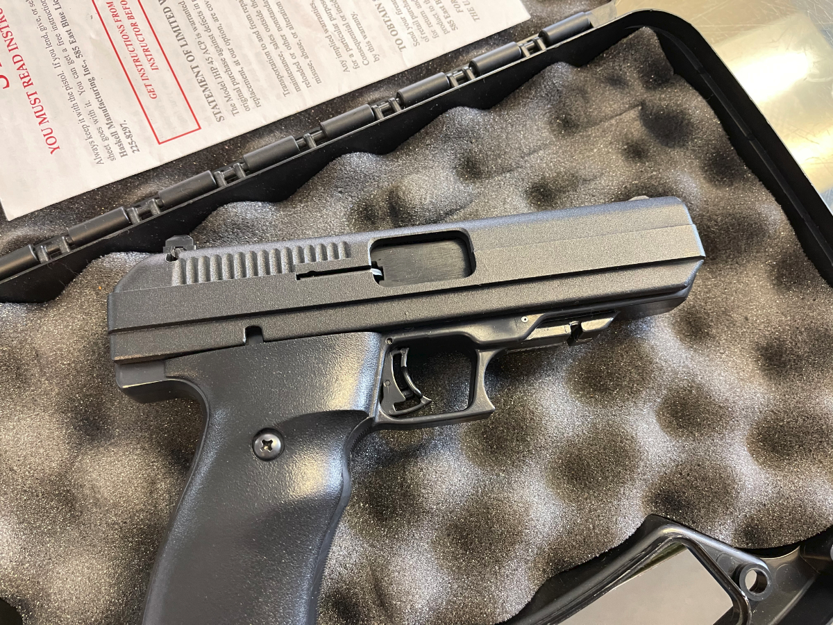 Hi Point Jhp45 45 Acp 4.50 Inch Barrel 9+1 Black Black Steel Slide ...