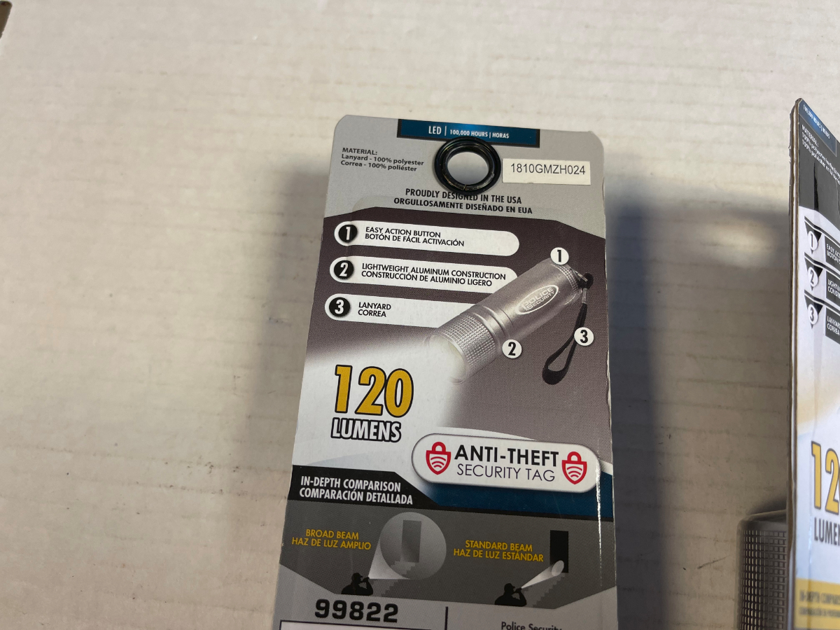 Two Police Security Radar Flashlight Led 120 Lumens 3.25 Long 3 Aaa ...