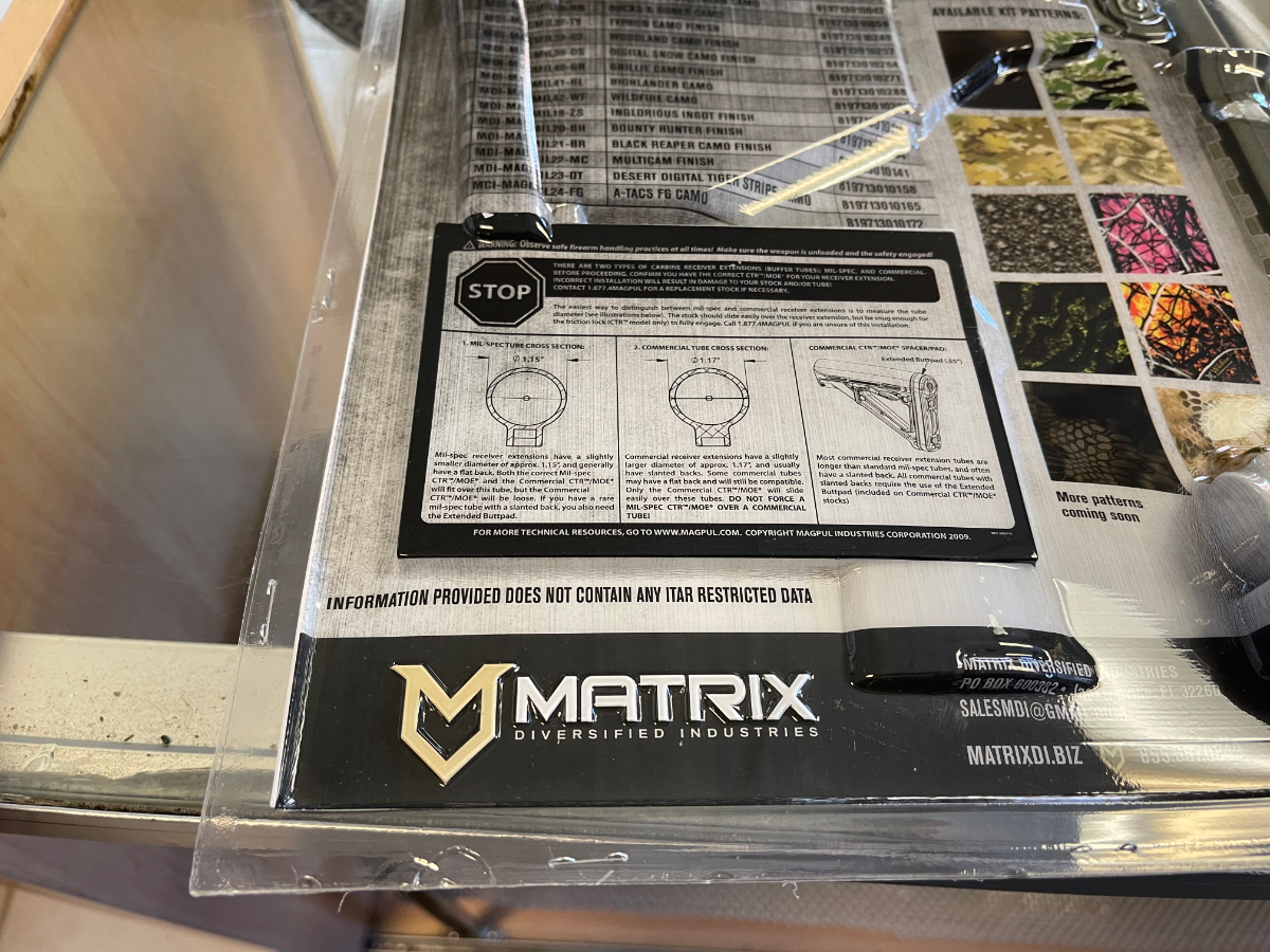 Magpul Matrix Diversified Ind Carbine Accessory Kit Ar-15 Next G-1 ...