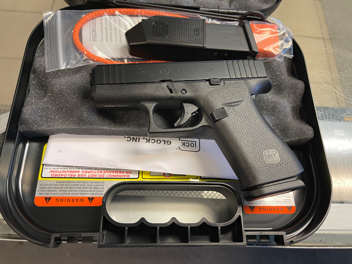 Glock G43x Sub-Compact 3.41 Inch 10+1 Ndlc Steel W/Front Serrations ...