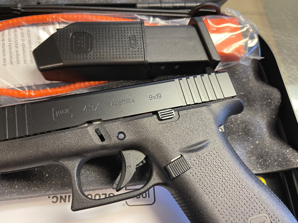 Glock G43x Sub-Compact 3.41 Inch 10+1 Ndlc Steel W/Front Serrations ...