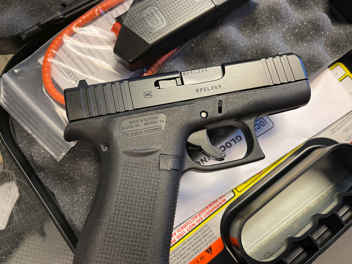 Glock G43x Sub-Compact 3.41 Inch 10+1 Ndlc Steel W/Front Serrations ...