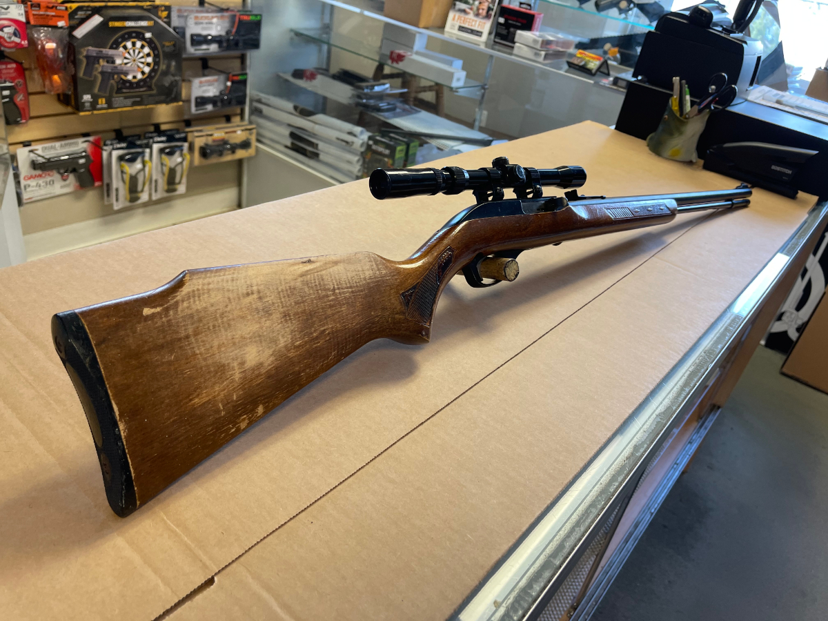 Glenfield Model 60 Semi-Auto Rifle Tube Magazine 22 Inch Barrel Wood ...