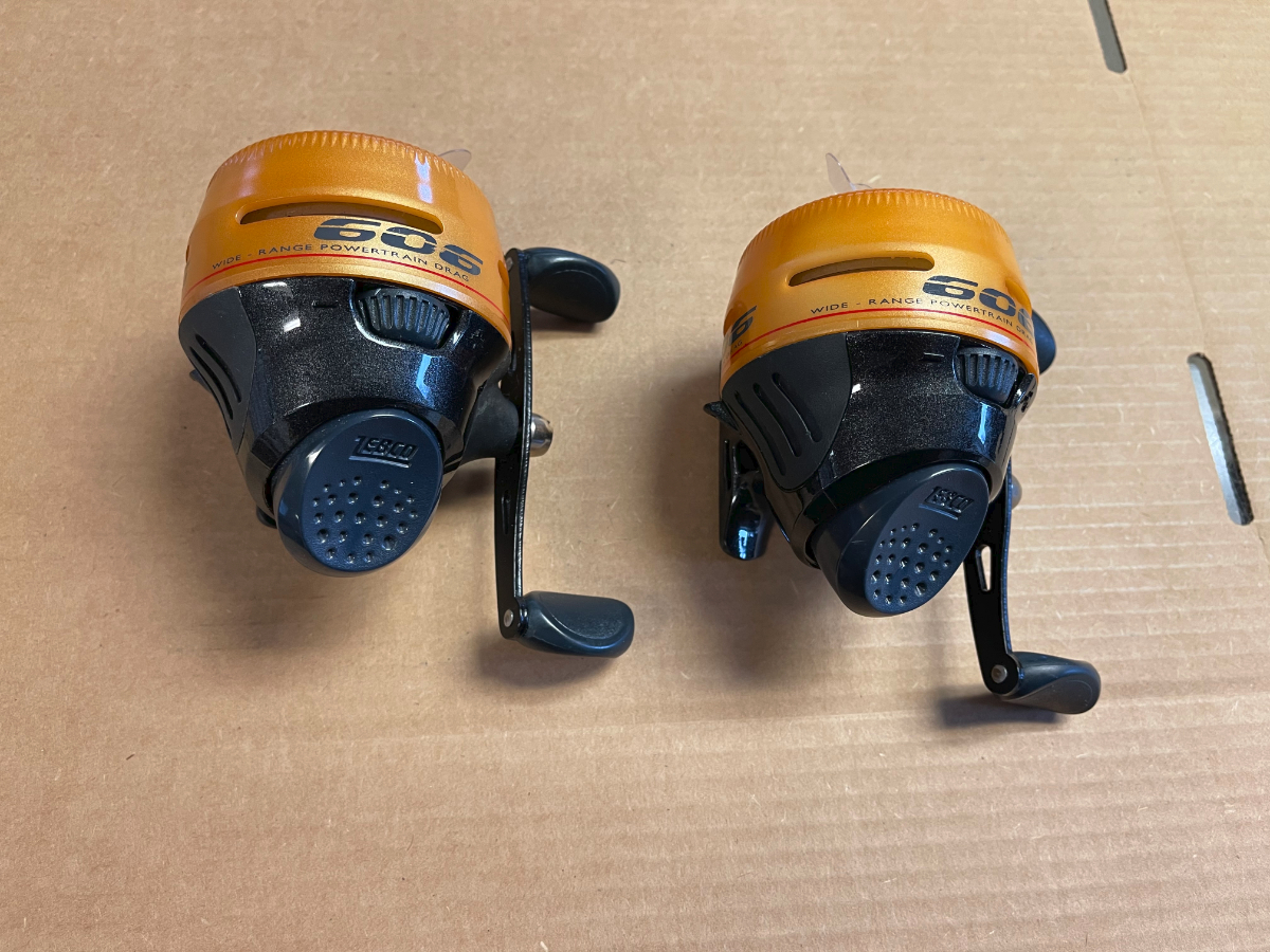 Two Zebco 606 Spin Cast Reels Pre Spooled With 20 Pound Line New For ...