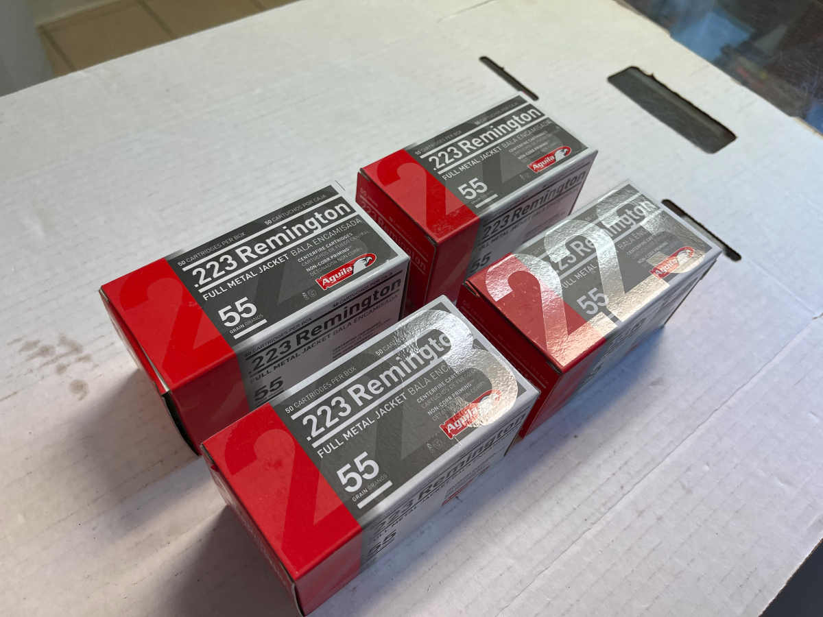 200 Rounds Aguila 223 Rem 55 Gr Full Metal Jacket (Fmj) 4 50 Round Boxes New .223 Rem. For Sale ...