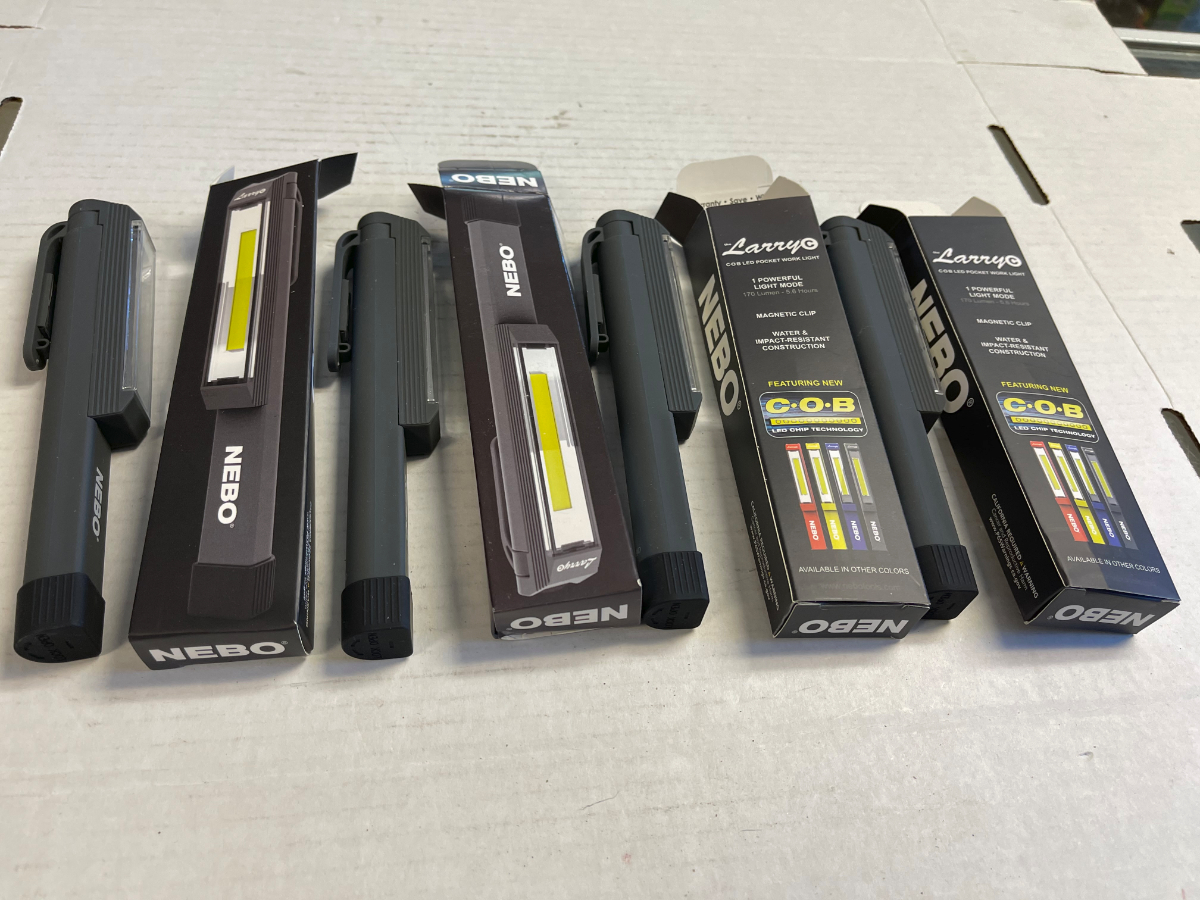 FOUR NEBO LARRY LED COB 170 lumens of intense light NEW 17151132 ...