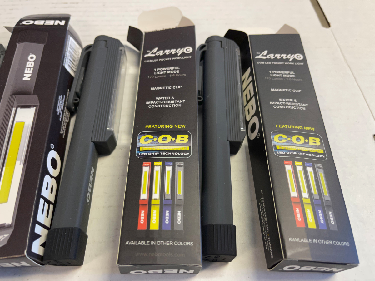 FOUR NEBO LARRY LED COB 170 lumens of intense light NEW 17151132 ...
