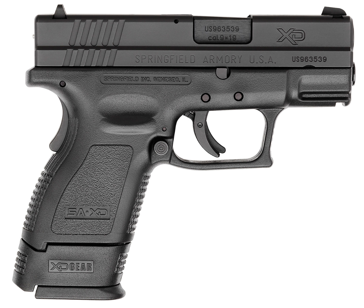 Springfield Armory XD Sub-Compact 3 Inch Barrel 10+1 Black Melonite ...