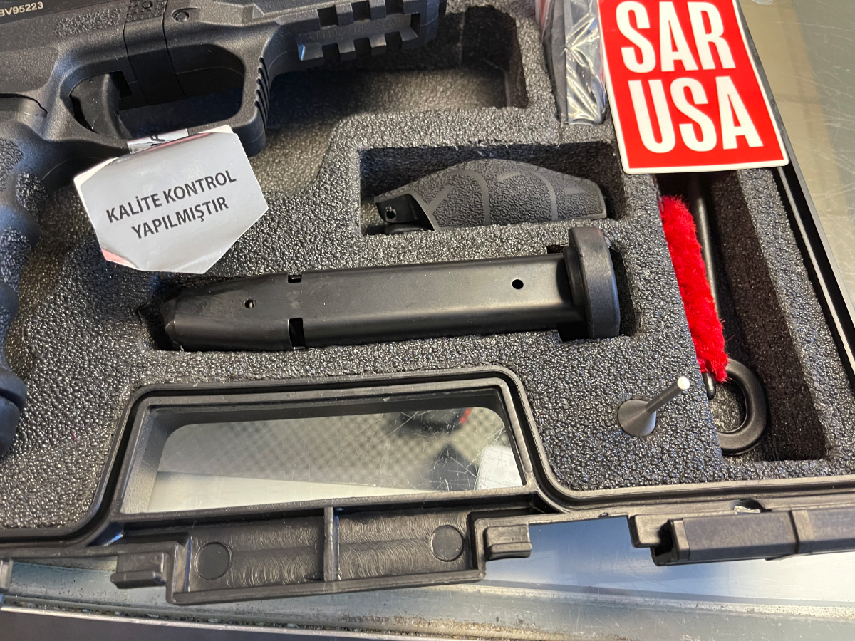 Sar Arms Sar9 4.40 Inch Barrel 17+1 Black Steel Slide Black Backstrap ...