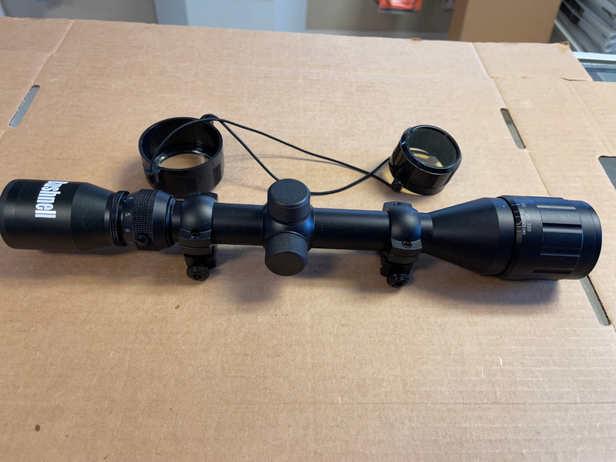 Bushnell 4-12x40 Rifle Scope With Rings And Lens Covers In Excellent ...