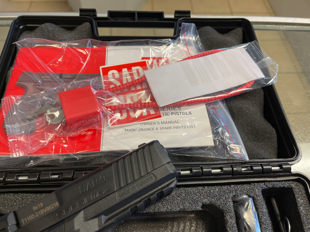 Sar Arms Sar9 4.40 Inch Barrel 17+1 Black Steel Slide Black Backstrap ...