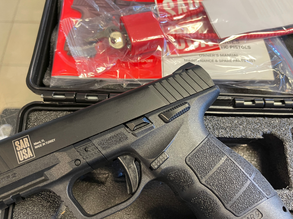 Sar Arms Sar9 4.40 Inch Barrel 17+1 Black Steel Slide Black Backstrap ...