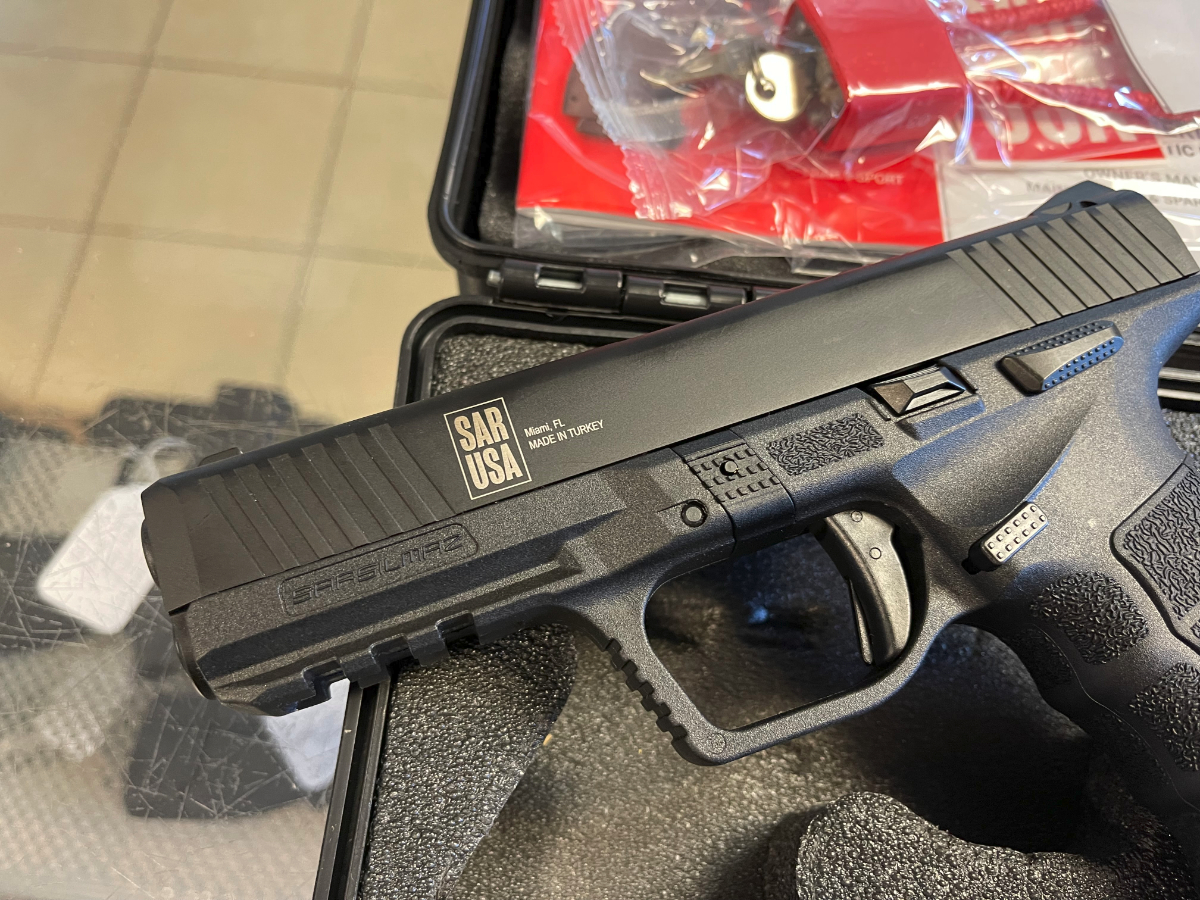 Sar Arms Sar9 4.40 Inch Barrel 17+1 Black Steel Slide Black Backstrap ...