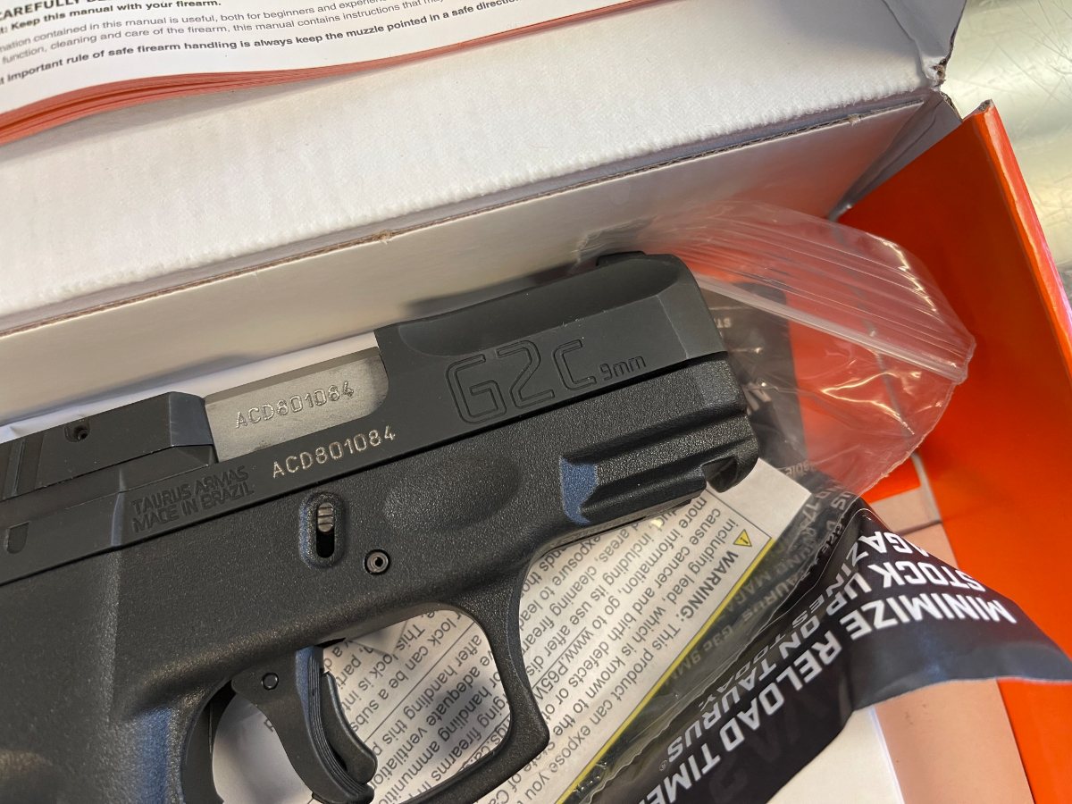 Taurus G2c 3.20 Inch Barrel 12+1 Black Frame W/Rail Matte Black Steel ...