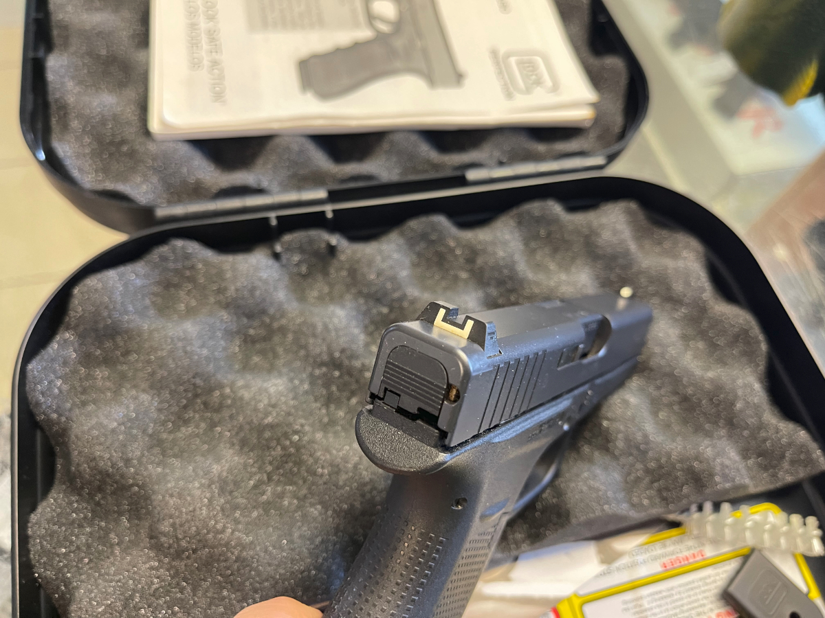 Glock G42 Compact 3.25 Inch Barrel 6+1 Black Steel Slide Polymer Grip ...