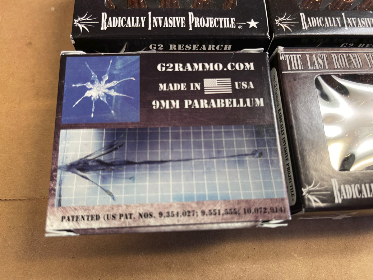 100 Rounds G2 Research Rip 9mm R.I.P 9mm Luger 92 Gr Hollow Point (Hp ...