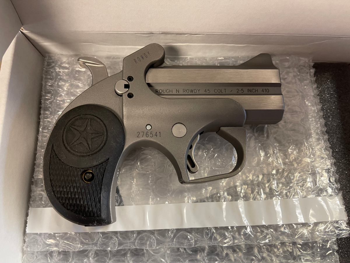 Bond Arms Barw Rowdy 410/45 Colt Derringer 3 Inch Barrel Rubber Grip ...