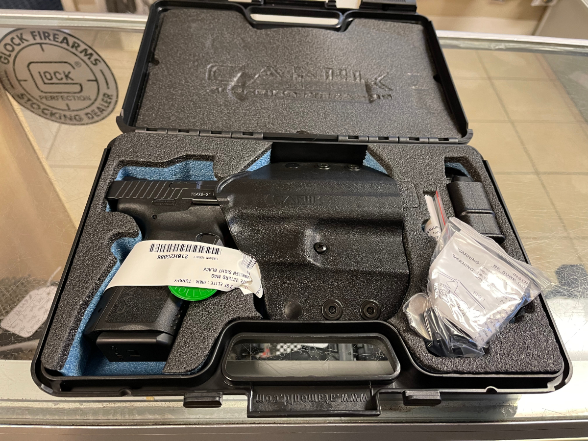 Canik Tp9sf Elite Two-15rd Mag Black Polymer 4 Inch Barrel With Holster ...