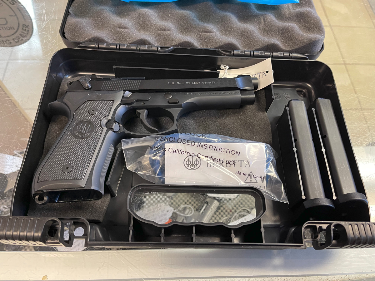 Beretta M9 4.90 Inch Barrel 10+1 Black Bruniton Steel Slide Black ...