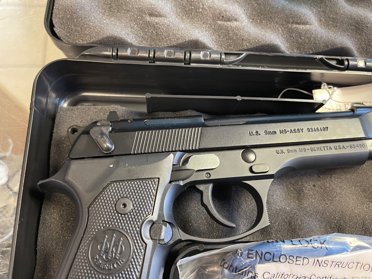 Beretta M9 4.90 Inch Barrel 10+1 Black Bruniton Steel Slide Black ...