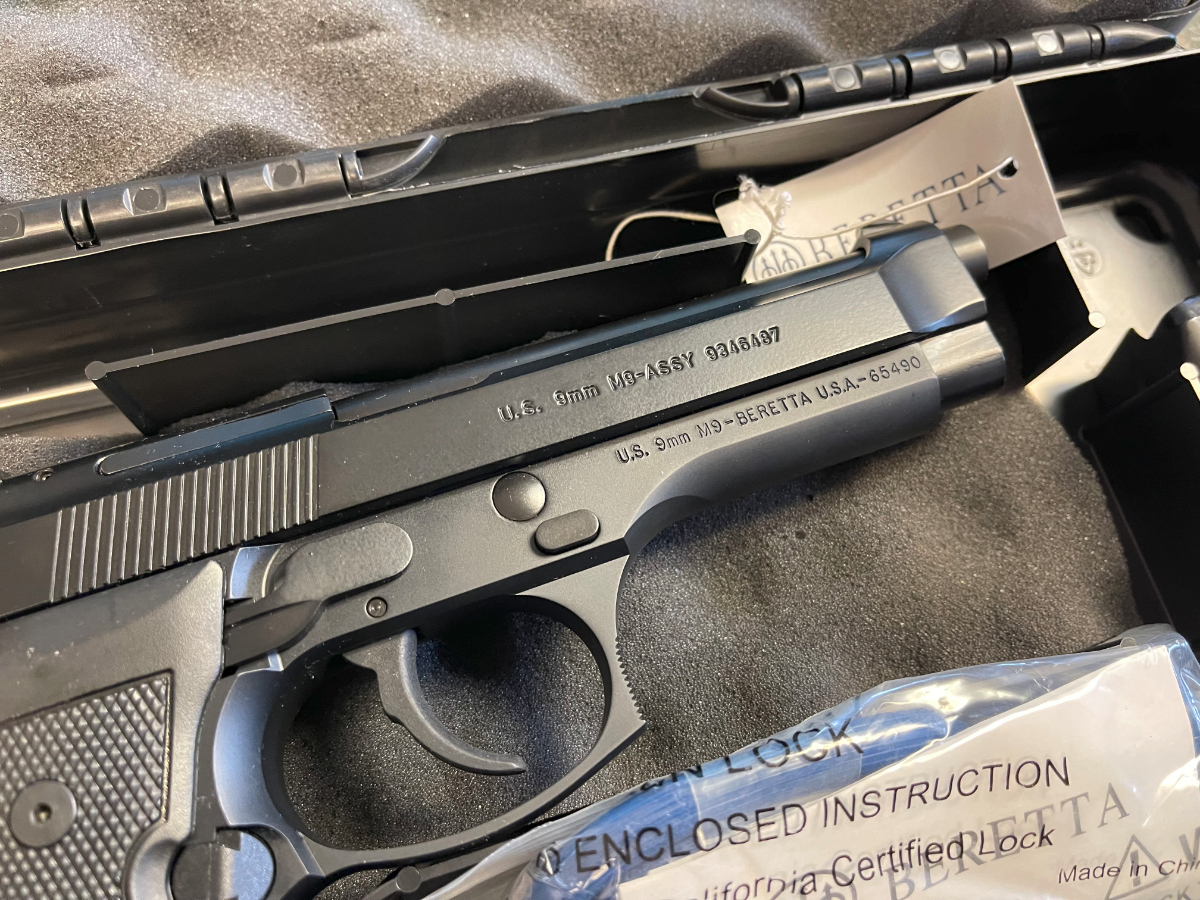 Beretta M9 4.90 Inch Barrel 10+1 Black Bruniton Steel Slide Black ...