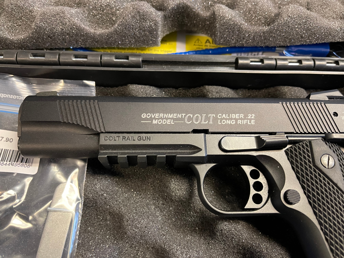 Walther 1911 Colt Government A1 22 Lr 5 Inch Barrel 10+1 Black Polymer ...