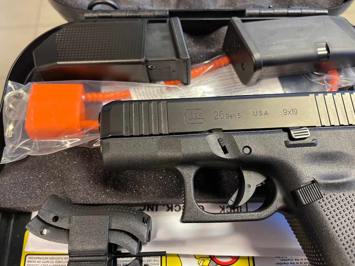 Glock G26 Gen5 Sub Compact 3.43 Inch Barrel 10+1 Ndlc Steel With Front ...