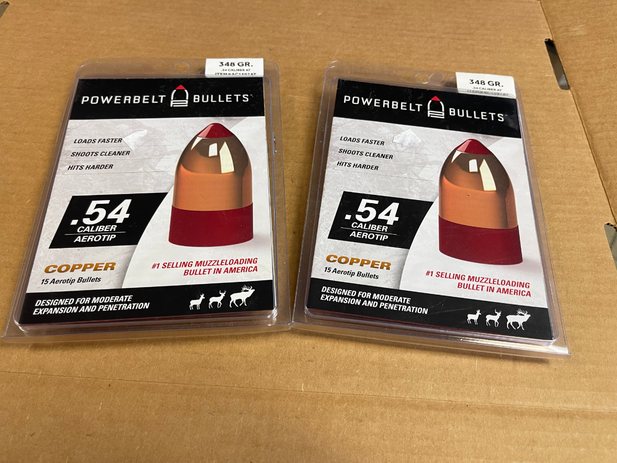 30 Rounds Powerbelt Bullets Ac1597at Copper 54 Cal Aerotip 348 Gr New ...