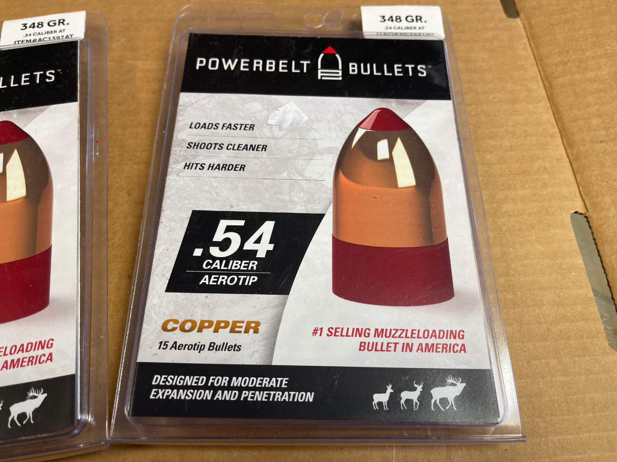 30 Rounds Powerbelt Bullets Ac1597at Copper 54 Cal Aerotip 348 Gr New ...