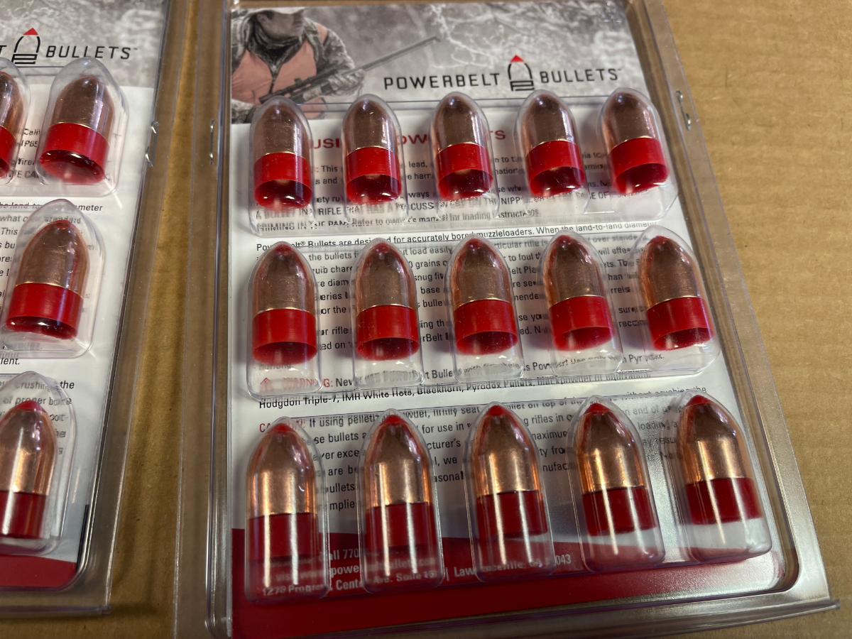 30 Rounds Powerbelt Bullets Ac1597at Copper 54 Cal Aerotip 348 Gr New ...