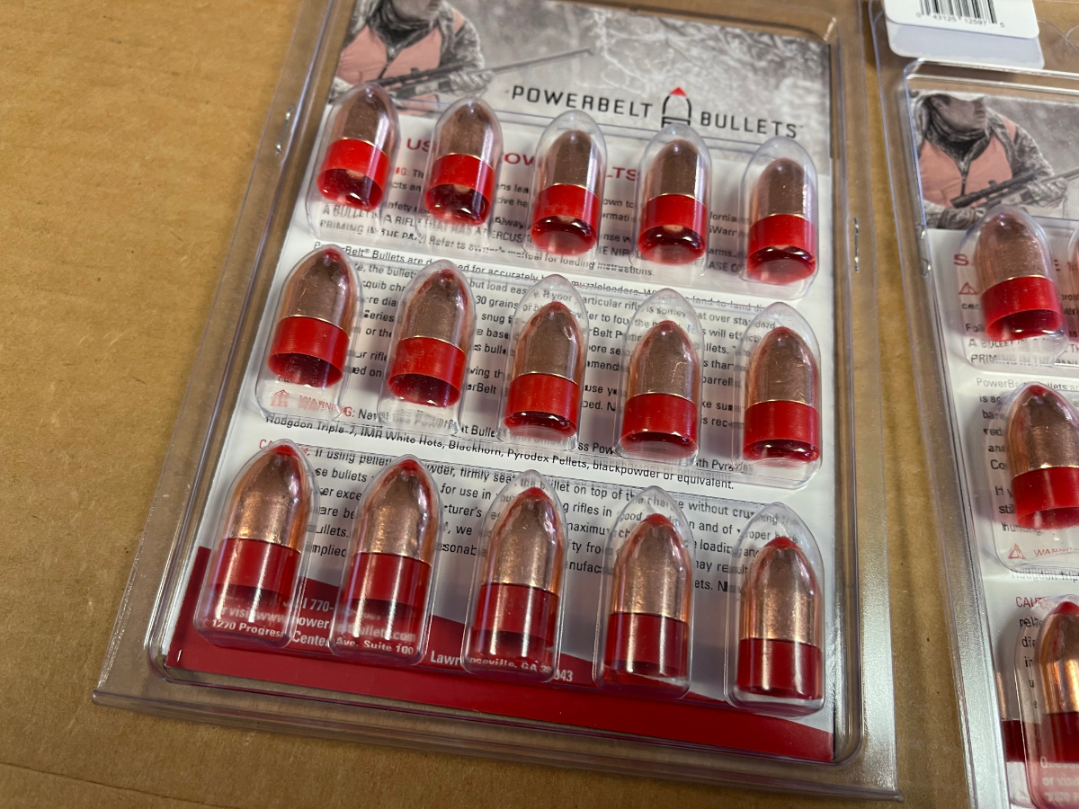 30 Rounds Powerbelt Bullets Ac1597at Copper 54 Cal Aerotip 348 Gr New ...