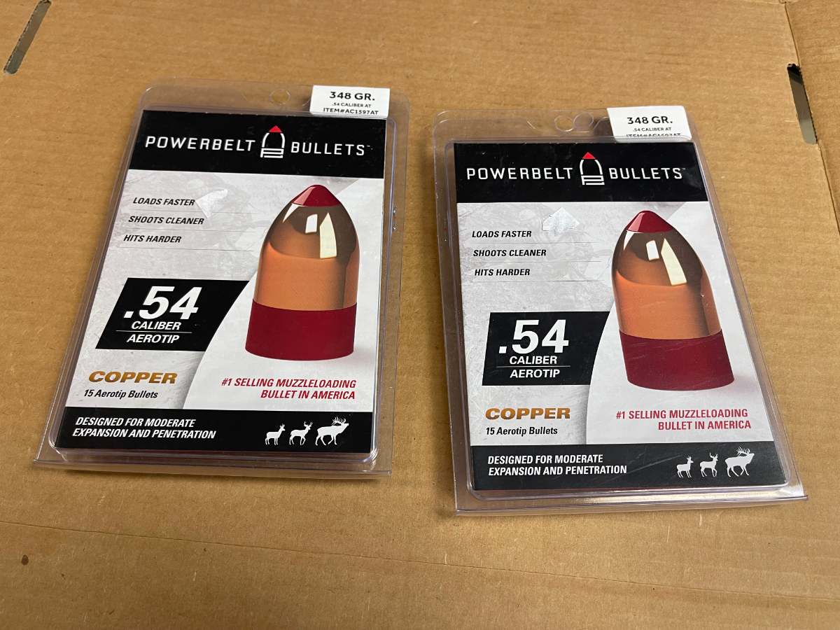 30 Rounds Powerbelt Bullets Ac1597at Copper 54 Cal Aerotip 348 Gr New ...