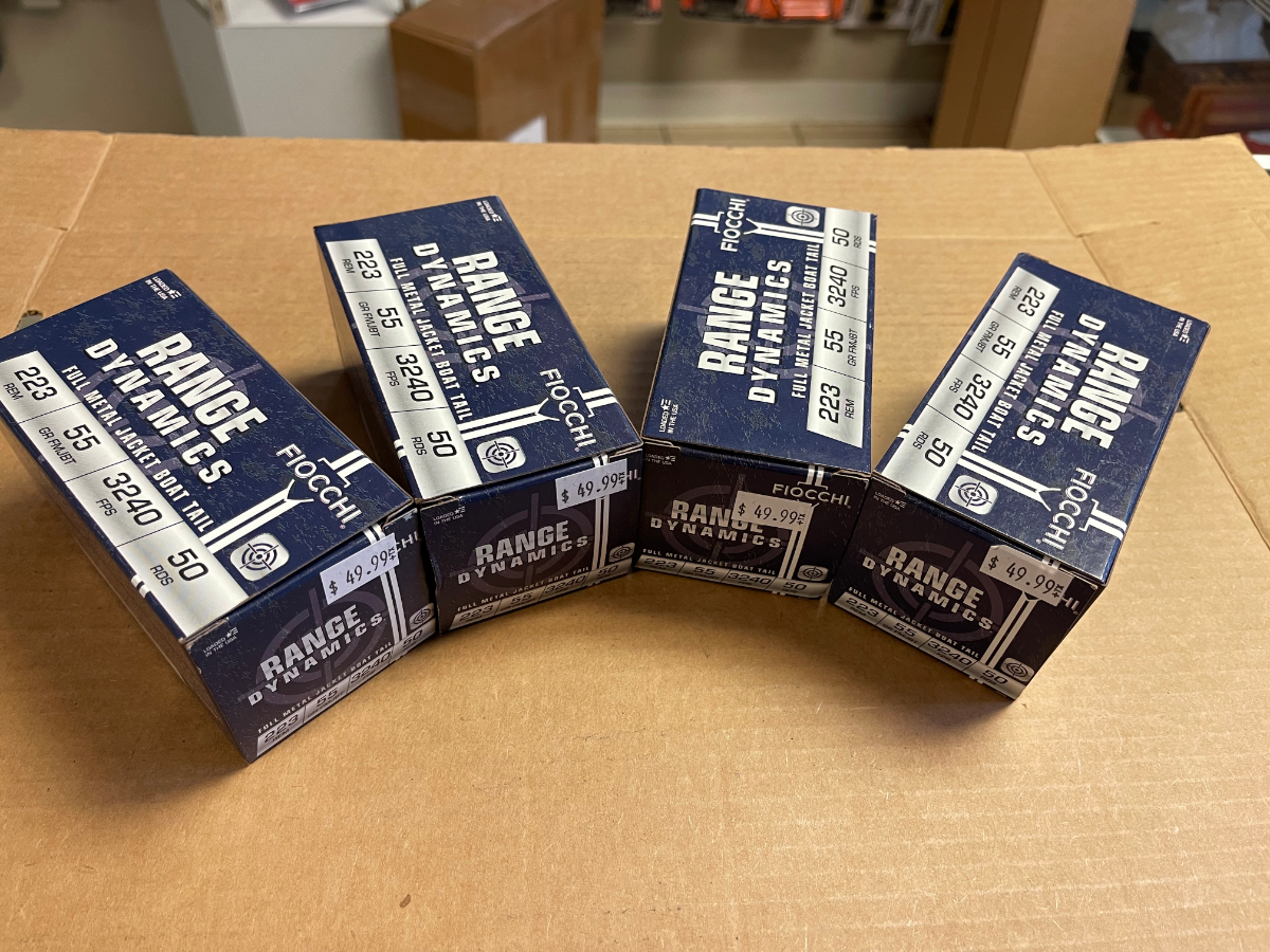 200 Rounds Fiocchi 223a Training Dynamics 223 Rem 55 Gr Full Metal ...