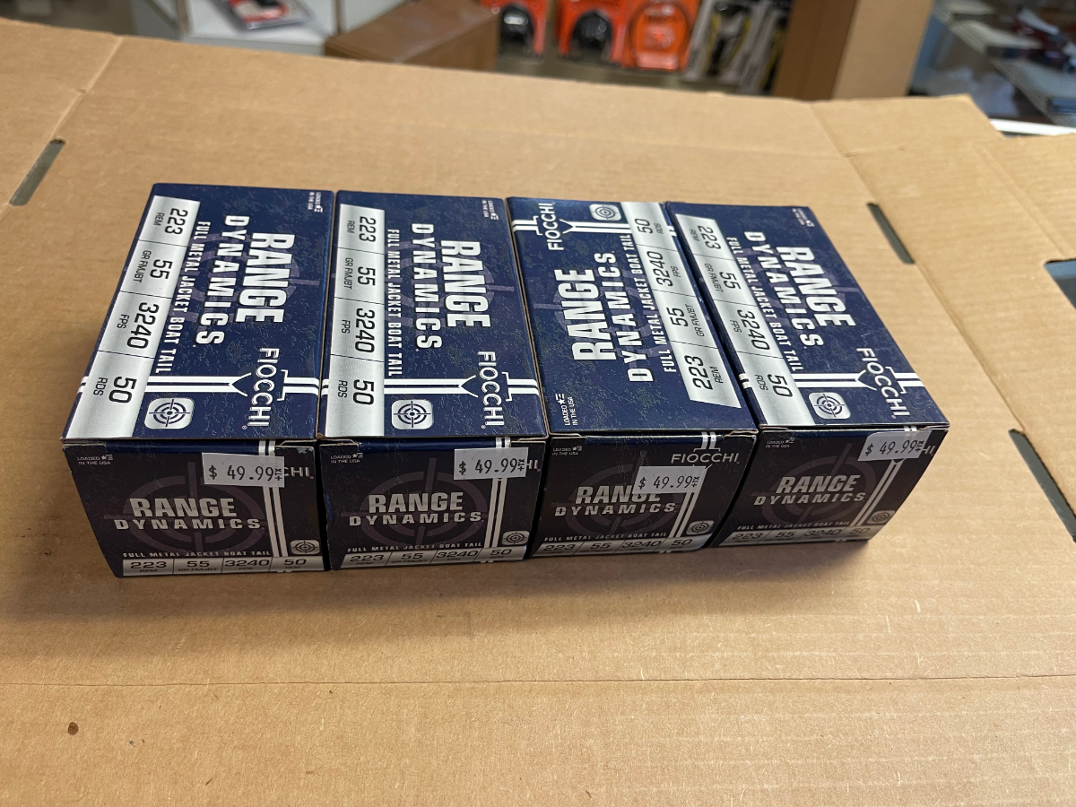 200 Rounds Fiocchi 223a Training Dynamics 223 Rem 55 Gr Full Metal ...