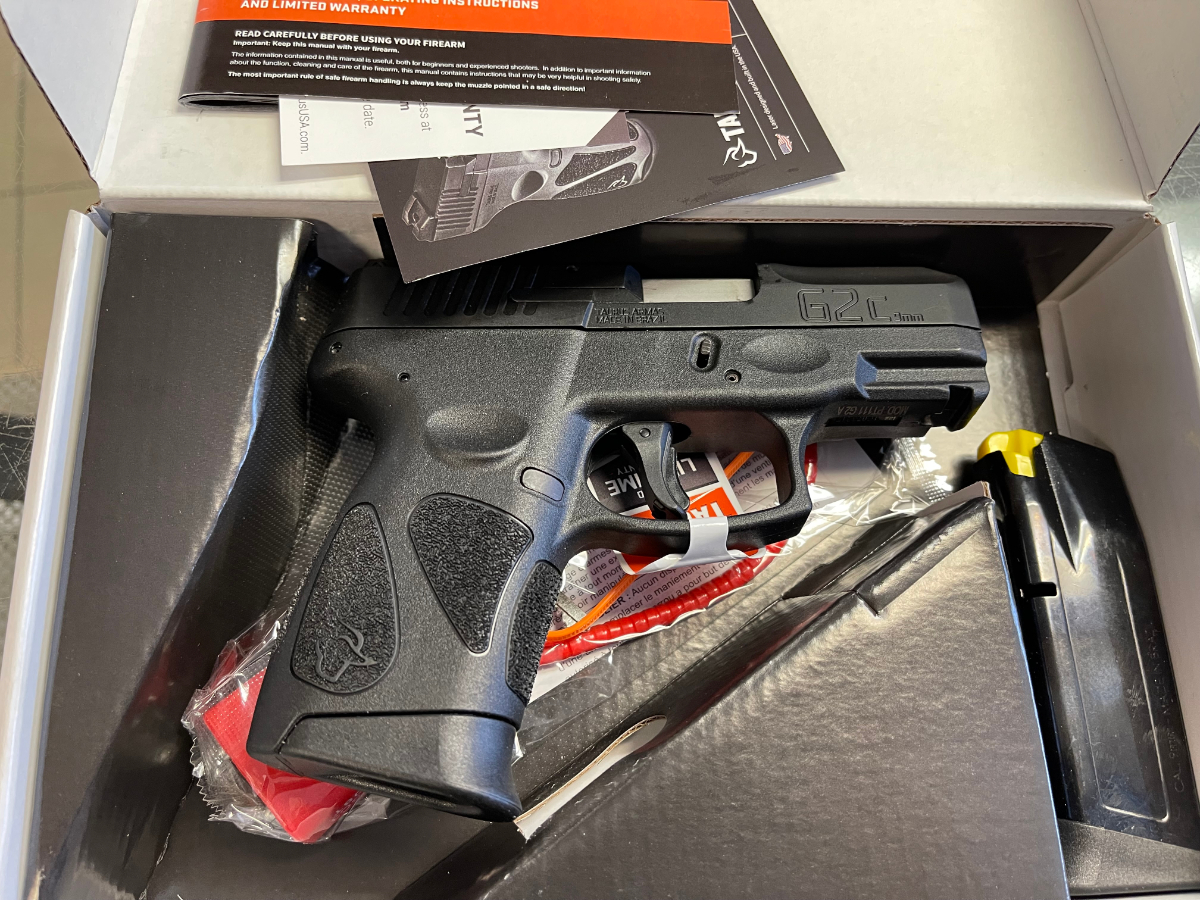 Taurus G2c 3.20 Inch Barrel 12+1 Black Frame W/Rail Matte Steel Slide ...