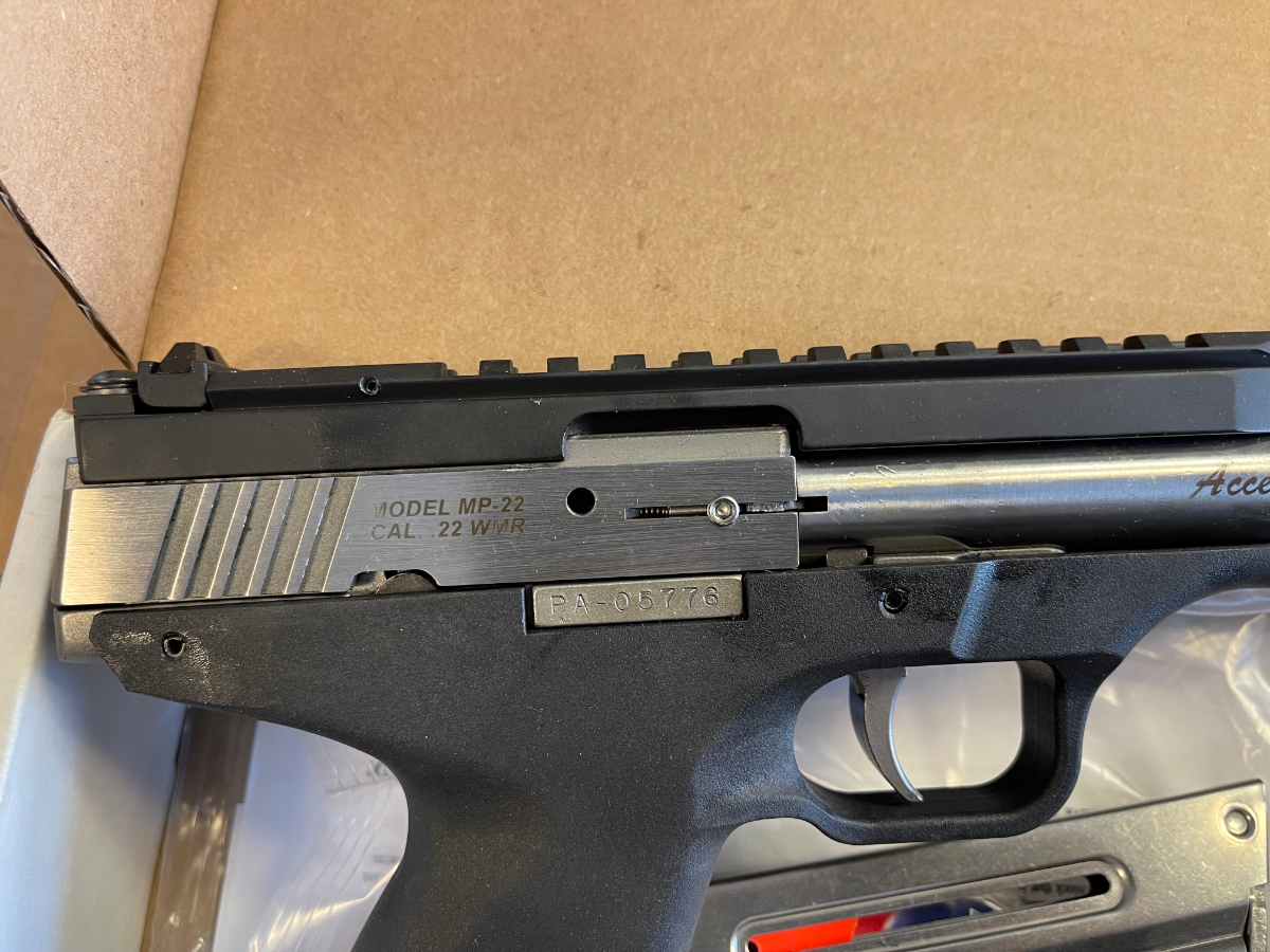 Excel Arms Accelerator Pistol Mp-22 6.50 Inch Barrel Two 9+1 Black ...