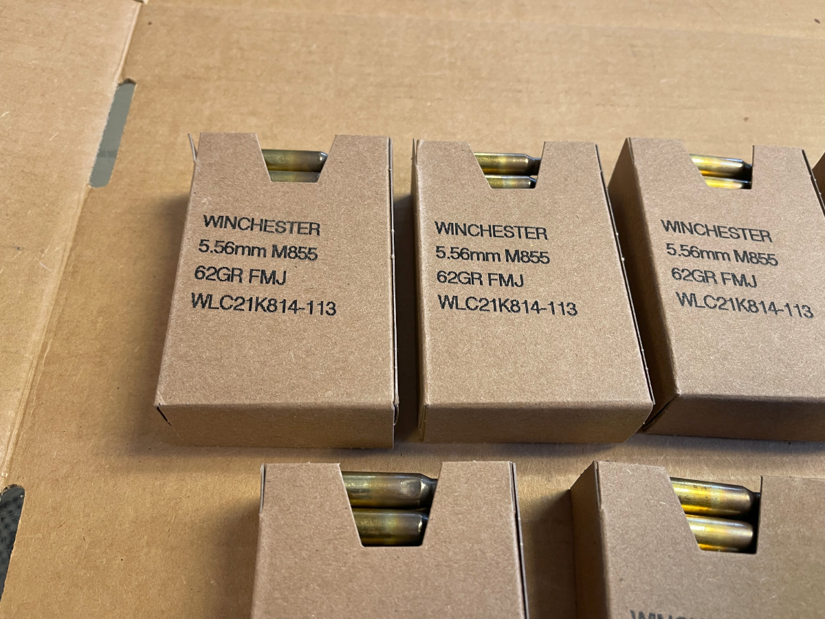 210 Rounds Clipped Winchester Ammo Usa Green Tip 5.56 Nato 62 Gr Fmj ...