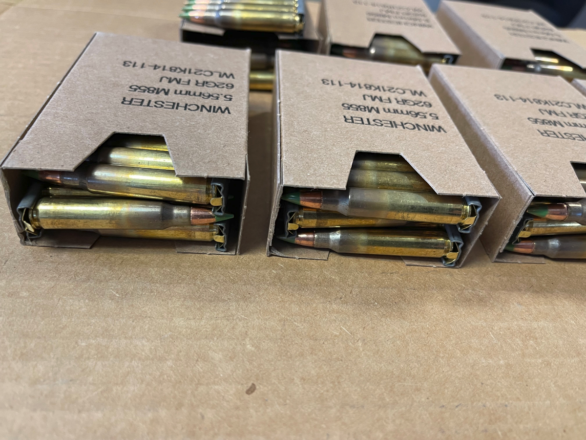 210 Rounds Clipped Winchester Ammo Usa Green Tip 5.56 Nato 62 Gr Fmj ...