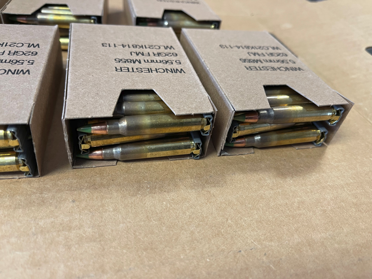 210 Rounds Clipped Winchester Ammo Usa Green Tip 5.56 Nato 62 Gr Fmj ...