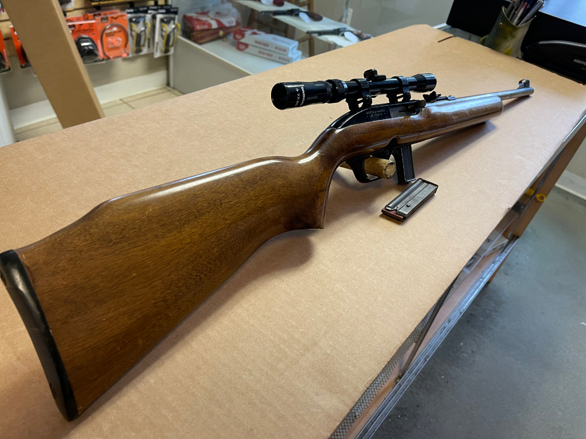 Magtech CBC MODEL 7022 SEMI-AUTO RIFLE WOOD STOCK, WITH SCOPE, TWO ...
