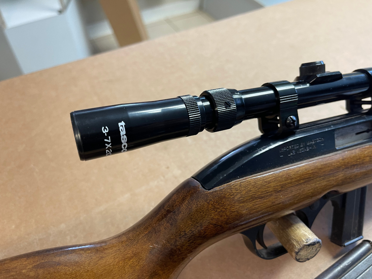 Magtech CBC MODEL 7022 SEMI-AUTO RIFLE WOOD STOCK, WITH SCOPE, TWO ...
