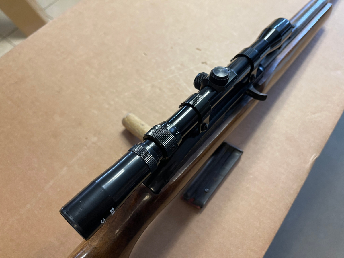 Magtech CBC MODEL 7022 SEMI-AUTO RIFLE WOOD STOCK, WITH SCOPE, TWO ...
